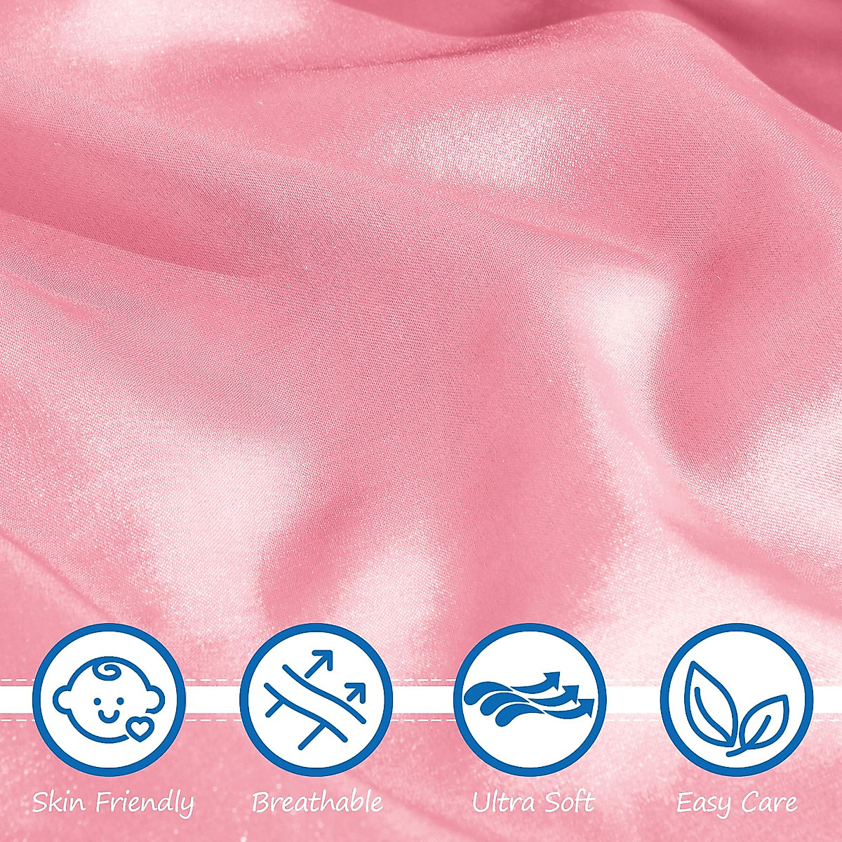 Toddler Pillows for Sleeping, Small Kids Pillow Satin 13"x18" Soft Pillow, Perfect for Travel, Nap, Toddler Cot Bed, Daycare, Pink Toddler Pillow for Girls