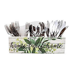 Boston Warehouse Sweet Home Flatware Storage Caddy, Wooden