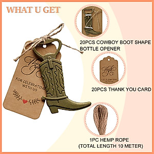 20 PCS Beer Bottle Openers Retro Style Cowboy Boot Beer Opener Wedding Party Birthday Party Favors for Guests