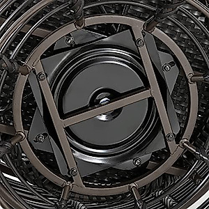 Outsunny Outdoor Wicker Egg Chair with Cushion, Lounge Chair Rattan 360 Degree Round Basket Chair for Backyard Garden Lawn Indoor Living Room, Brown