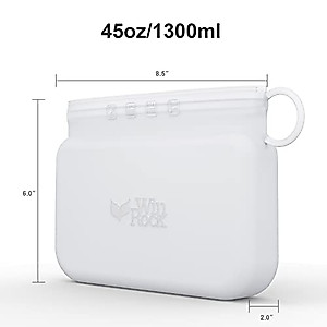 Winrock Silicone Reusable Storage bag Food Meal Storage Container, Outdoor, Travel, Makeup, Versatile Storage, Leakproof, Heat Resistant, Dishwasher safe.