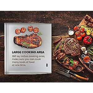 Stanbroil Stainless Steel Flat Top Gas Grill Griddle for Blackstone Portable Propane Fueled Grill - 17 Inches