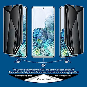 [2 Pack] Galaxy S20 Privacy Screen Protector, Anti-Spy Flexible Film TPU Screen Protector for Galaxy S20 6.2 Inch 2020 [Support Fingerprint ID] [Full Adhesive Coverage] [Easy Installation Frame]