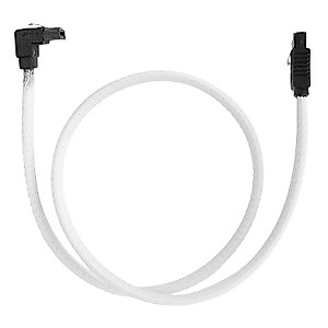 Cable, Dual‑Channel SAS Extension Compatible with II I 500MB/S Solid State Drive with Shrapnel for Solid‑State Disk for SPE(White (Elbow))