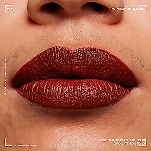 NYX PROFESSIONAL MAKEUP Smooth Whip Matte Lip Cream, Long Lasting, Moisturizing, Vegan Liquid Lipstick - Chocolate Mousse (Deep Red Brown)
