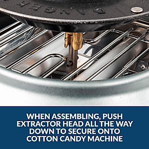 Nostalgia Cotton Candy Machine - Retro Cotton Candy Machine for Kids with 2 Reusable Cones, 1 Sugar Scoop, and 1 Extractor Head – Pink