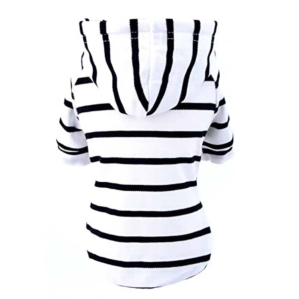 SMALLLEE_LUCKY_STORE Pet Striped Hoodie Sweatshirt Hooded for Small Medium Dog Cat Puppy Pullover French Bulldog Pug Boston Terrier Sweater with Hat Cold Weather Coats Winter Warm Clothes