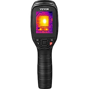 VEVOR Thermal Imaging Camera, 240x180 IR Resolution (43200 Pixels), 20Hz Refresh Rate Infrared Camera with -4℉~662℉ Temperature Range, 16G Built-in SD Card, and Rechargeable Li-ion Battery
