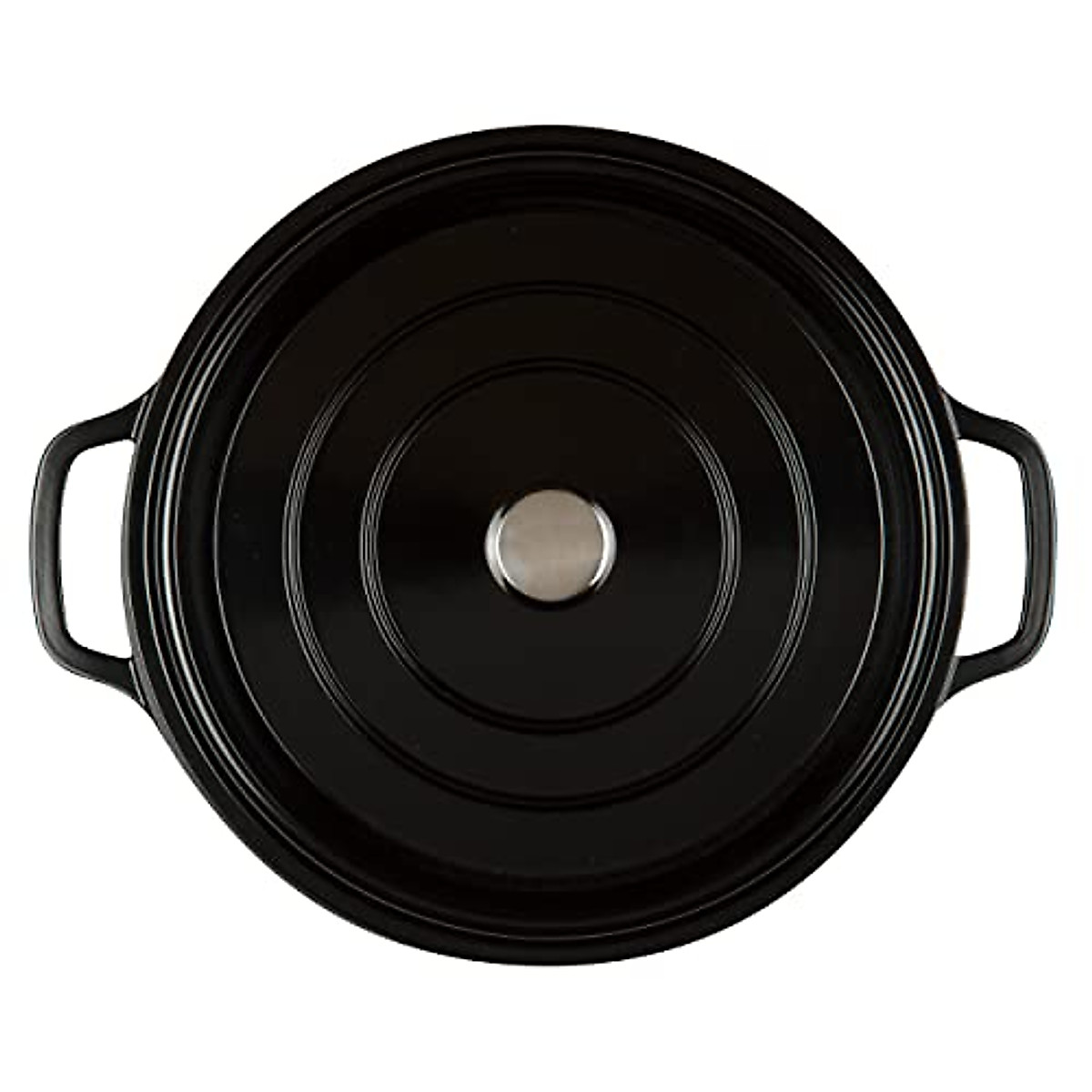 MasterPan 7 Quart Non-Stick Cast Aluminum Dutch Oven Casserole Stockpot 11", Black