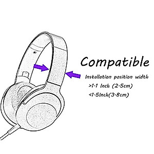 Cute Cat Ears Fits for HypreX Cloud/Cloud Stinger/Cloud Flight Headsets, Universal Fit Lovely Kitty Adjustable Attachment Straps for Video Live Gaming Headphone,Black& Pink