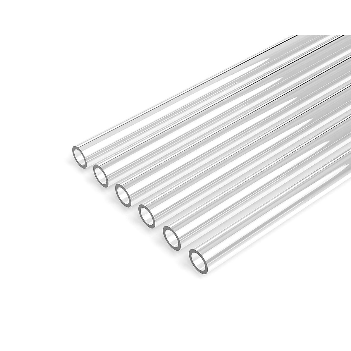 PrimoChill 10mm ID x 14mm OD Rigid PETG Tubing - 750mm Length (RTP14M-630), Made with Premium Materials, Excellent Beginner Hardline for PC Watercooling, Made in The USA - 6 Pack - Clear