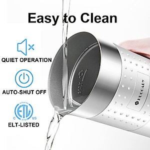 Huogary Electric Milk Frother and Steamer - 4 In 1 Automatic Milk Steamer,300ml/10.1oz Hot& Cold Foam Maker and Milk Warmer For Latte,Cappuccinos,Macchiato,Silent Working,White,120V