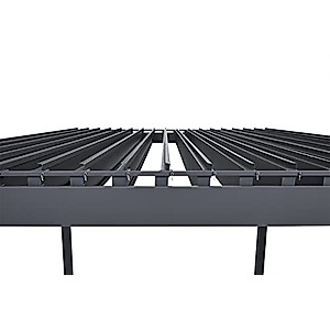 SORARA Louvered Pergola Mirador 10' × 20' Aluminum Gazebo with Adjustable Roof for Outdoor Deck Garden Patio (Charcoal Black)