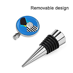 Bahamas Flag and Black American Flag Wine Bottle Stoppers Reusable Plug Wine Saver Corks for Beverage Holiday Party Kitchen Decorative