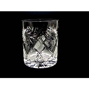 Russian Cut Crystal Scotch Whiskey Vodka Rocks Glasses Old Fashioned Vintage