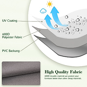BRIVIC Patio Furniture Covers Waterproof for Chair, Outdoor Lawn Chair Covers Fits up to 36W x 37D x 36H inches(2Pack), Grey
