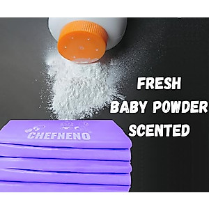 Baby Diaper Bag Disposable (600 Count) Fresh Baby Powder Scented Easy Tie Handles Bulk Diaper Sacks Disposable Dog Poop Waste Bags Cat Litter Clump & Poop Bags Sanitary Pad Waste Bags (600 Bags)