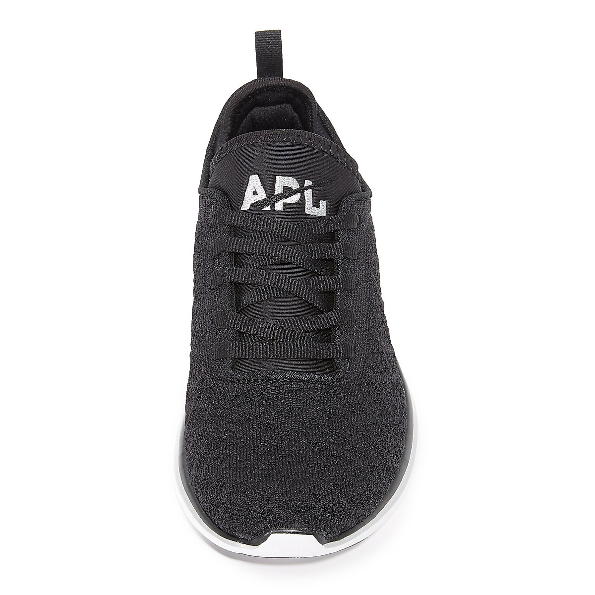 APL: Athletic Propulsion Labs Women's TechLoom Phantom Sneakers, Black/Metallic Silver, 7.5 Medium US