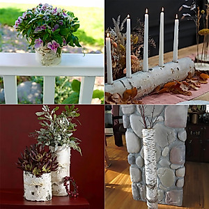 Artificial Birch Bark 3D Realistic Texture 78.7in*19.7in（10.8 Sq.ft）Silicone Material Faux Tree Bark Nature-Inspired DIY Design Eco-Friendly Home Deco Accentuating Natural Beauty