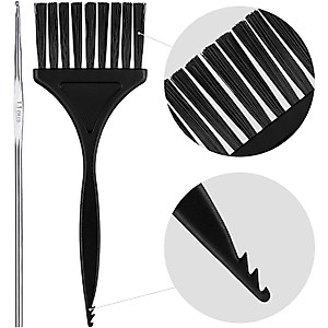 3 Sets Hair Coloring Kit, Includes 3 Pieces of PVC Hair Coloring Caps with 3 Pieces Styling Tools, 3 Pieces Disposable Hair Dye Shawl, 3 Pairs Gloves, 3 Pieces Dye Brushes for Dyeing Hair (Blue)