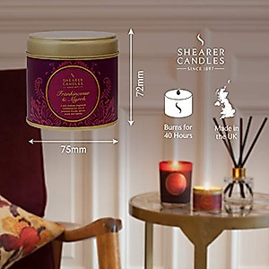 Sherlock SC0668, Scented, Tin Candle, 7.5cm l x 7.5cm w x 7.2cm h, Burgundy