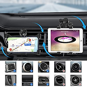 XWXELEC Tablet Holder for Car Windshield/Dashboard/Air Vent Mount, Suciton Cup Tablet Stand, 360° Rotation, for iPad Pro /9.7/11/10.5/Air/Mini 6 5 4, Samsung Galaxy Tab, 6"-10.5" Tab Tablets