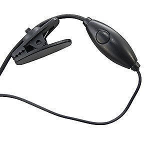 HQRP 2-Pin External Ear Loop Headset w/PTT Microphone Compatible with Motorola RDV-5100, RDV-2020, RDU-2020, RDU-2080D, RDU-4100, RDU-4160D, RDV-2080D, RDV-5100 Sun Meter