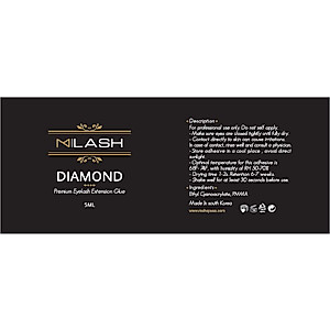 M|LASH Premium Eyelash Glue - Lash Extension Glue with 6-7 Weeks Retention, 1-2 Second Dry Time, 5ml - Volume & Classic Eye Lash Glue for Professional Use Only