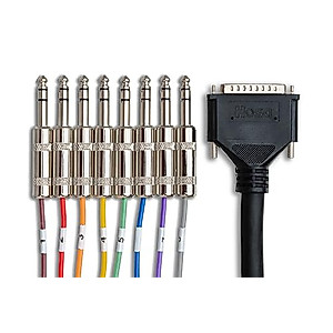 Hosa DTP802 Snake Cable DB25 To 8 x TRS 6.6Ft DB25 to TRS Snake