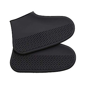 Silicone Shoe Covers, Waterproof Overshoes Reusable Slip Resistant Rain Shoe Cases for Men Women