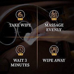 Lexol All Leather Quick Care All-in-One Formula, Best Leather Cleaner and Conditioner, for Use on Leather Apparel, Furniture, Auto Interiors, Shoes, Bags, 28-Count Sheet Wipes,E301500100 , white