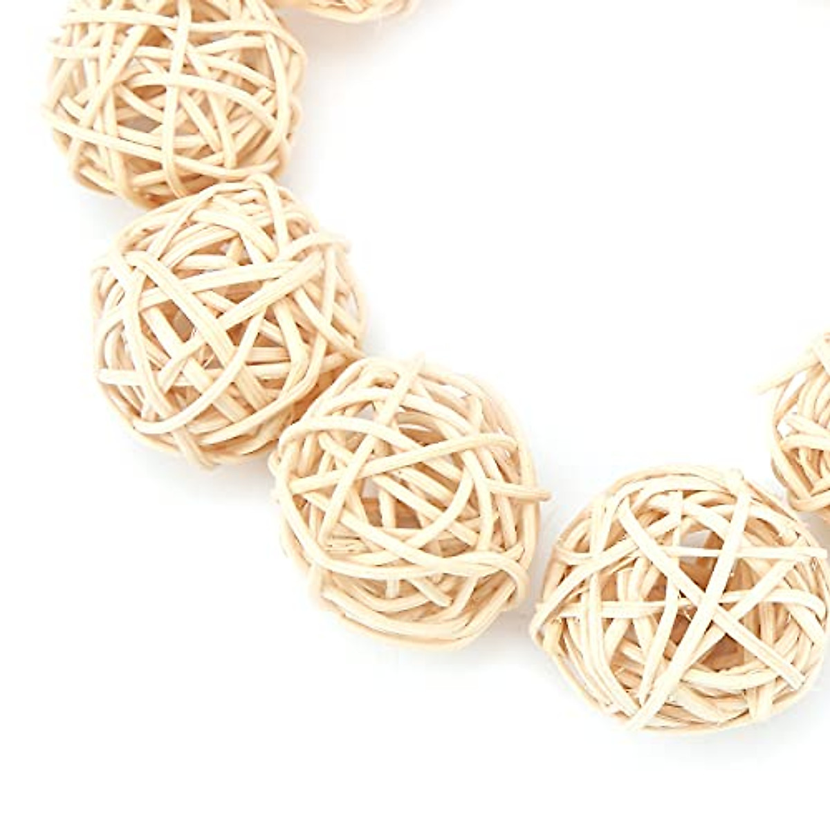 10Pcs Rattan Balls, Sepak Takraw Toy Natural Color Rattan Safe and Harmless Parrot Small Animal Chew Toy for Parrot