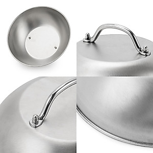 ZBXFCSH Griddle Accessories - Heavy Duty 9" Wide Smashed Burger Melting Cheese Dome - Commercial Grade Stainless Steel Basting and Steaming Cover- Best for Use in Flat Top Grills, 0.6mm Thickness