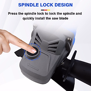 Electric Angle Grinders Cordless Grinder Kit,20V 12000 RPM Brushless Portable Cut off Tool Kit, 6.0Ah Lith-on Battery Grinder & Quick- Charger,2-Position Handle,Cutting & Grinding & Polishing Wheels