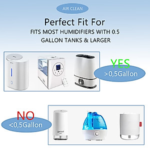 Humidifier Water Cleaning Demineralization Cartridge Filter Compatible with LEVOIT, GENIANI, EVERLASTING, Also Works with All Humidifiers Caliber Larger Than at Least 1.3 in Diameter (20 Pack)