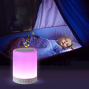 KPR Night Light Bluetooth Speaker, Portable Wireless Bluetooth Speakers, Touch Control Bedside Table Light, Outdoor Speakers Bluetooth, Best Gifts for Girl, Boy, Baby