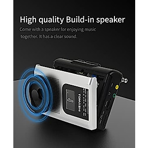 TOMASHI Cassette Player Walkman Tape Recorder FM AM Radio with Built-in Speaker,Microphone F-318B