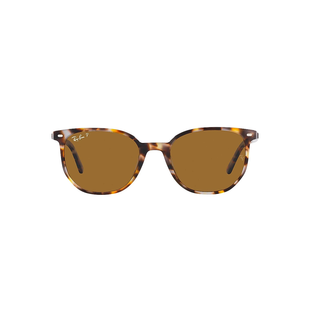 Ray-Ban RB2197 Elliot Square Sunglasses, Havana Brown Grey/Brown Polarized, 52 mm