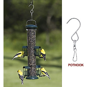 Lainin 12 Pack Stainless Steel Swivel Clip Hanging Hooks for Hanging Wind Spinners Wind Chimes Crystal Twisters Lighting Bulbs Party Supply…