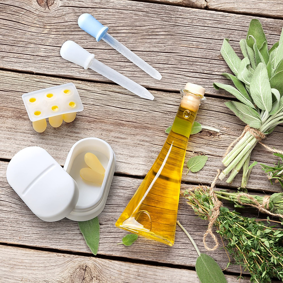 OrganiKit's Reusable Suppository Mold Kit - Eco-Friendly, 2ML, Silicone, Suppository Molds | Kit Includes 4 Suppository Mold Tray's, 4 Liquid Droppers, 1 Suppository Case.