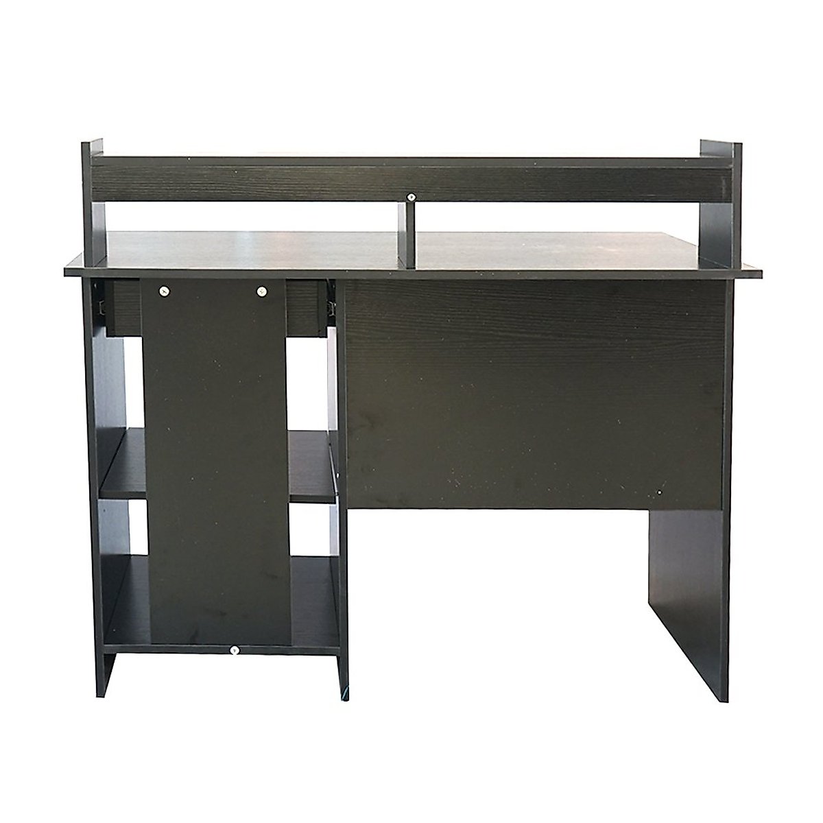 DESIGNSCAPE3D Modern E1 15MM Chipboard Computer Desk with Keyboard Tray, Drawer, and Shelf - Ideal for Study and Work (Black)