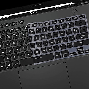 Keyboard Cover Skin for ASUS Rog Flow Z13 GZ301ZE GZ301ZA GZ301ZCRog Flow X13 GV301QH GV301RE GV301RC, 13.6 Inch Laptop, Rog Flow X16 GV601RW 16 inch Laptop- Black