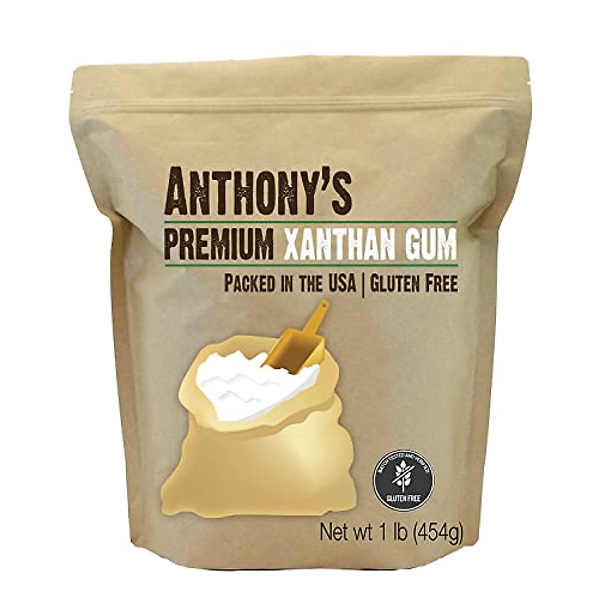 Anthony's Xanthan Gum, 1 lb, Batch Tested Gluten Free, Keto Friendly, Product of USA