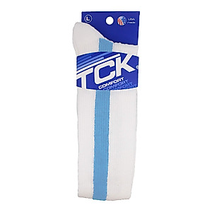 TCK 2-n-1 Premium Baseball Stirrup Socks (Columbia Blue, Large)