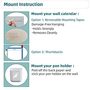 Large Dry Erase Wall Calendar - 38" x 72" - Undated Blank 2021-2022 Reusable Yearly Calendar - Giant Whiteboard Annual Poster - Laminated Office Jumbo 12 Month Calendar