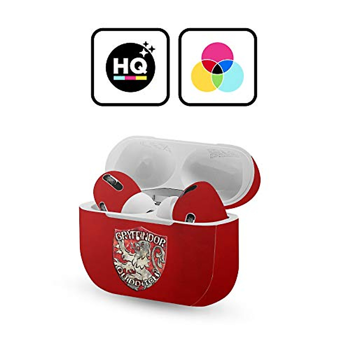 Head Case Designs Officially Licensed Harry Potter Gryffindor Quidditch Badge Prisoner of Azkaban V Vinyl Sticker Skin Decal Cover Compatible with Apple AirPods Pro