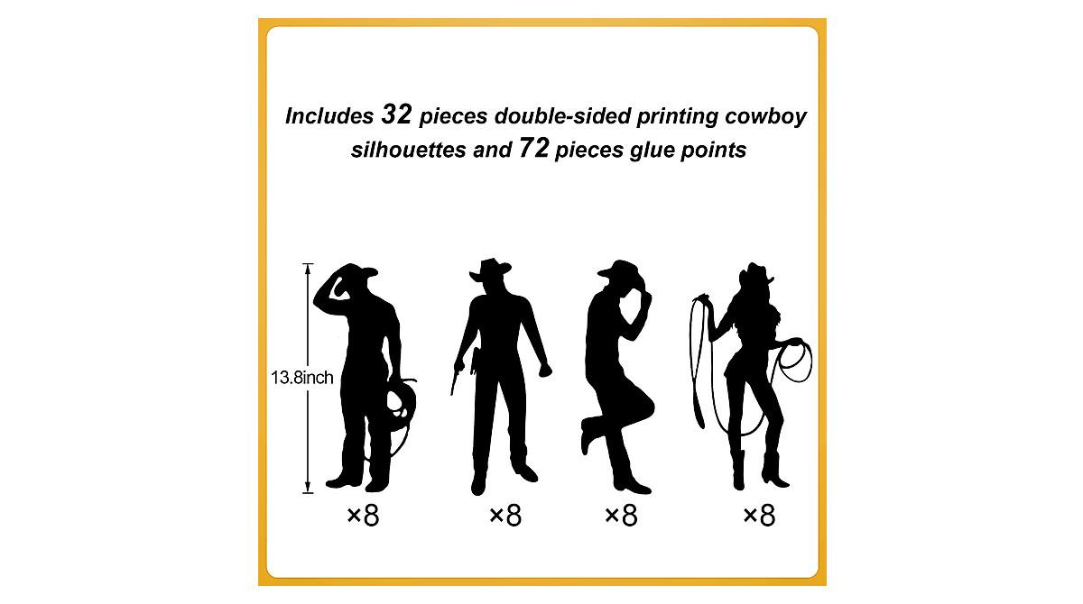 Cowboy Silhouettes Party Decorations - Western Theme for Events