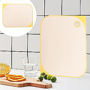 Kichvoe Plastic Cutting Board Kitchen Chopping Board Multifunction with Hanging Hook for Food Fruit Vegetable Meat Camping Supplies