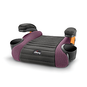 Chicco GoFit Backless Booster Car Seat without LATCH Attachment, Travel Booster Seat for Car, Portable Car Booster Seat for Children 40-110 lbs., Grape/Purple