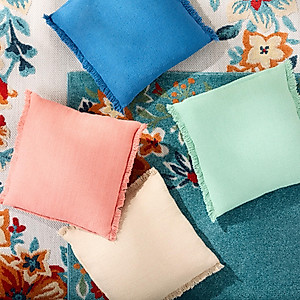 TOWN & COUNTRY EVERYDAY Rio Indoor/Outdoor Decorative Pillow, 20"x20", Beige